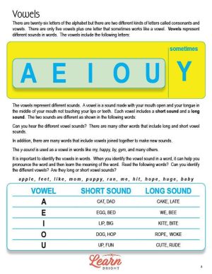 Identify Vowels, Free PDF Download - Learn Bright