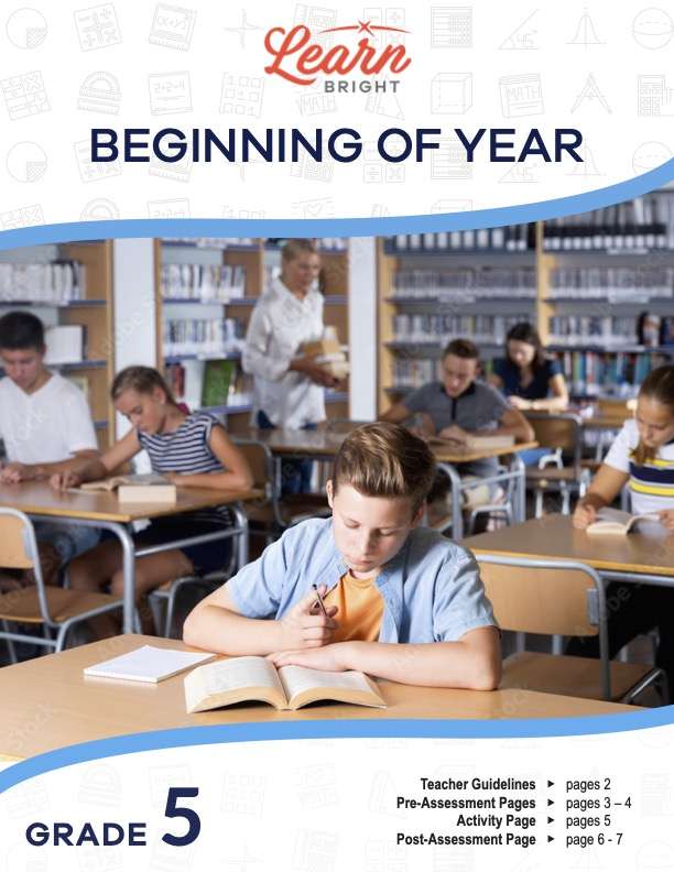 Beginning of Year Math Assessment – Grade 5