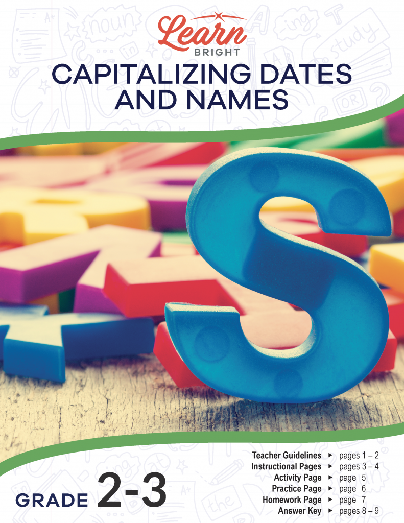 Capitalizing Dates and Names, Free PDF Download - Learn Bright
