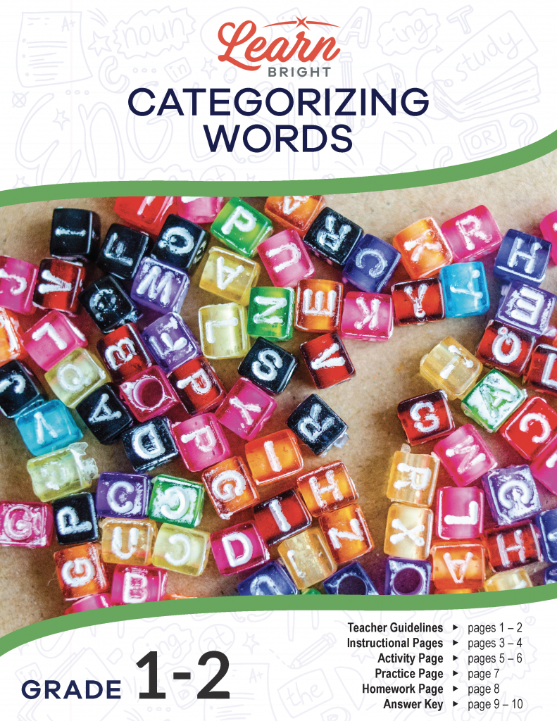 Categorizing Words, Free PDF Download - Learn Bright