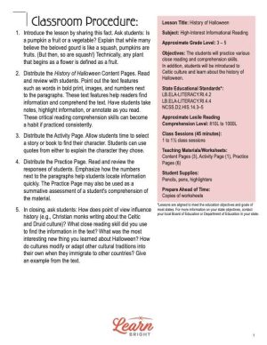 History of Halloween, Free PDF Download - Learn Bright
