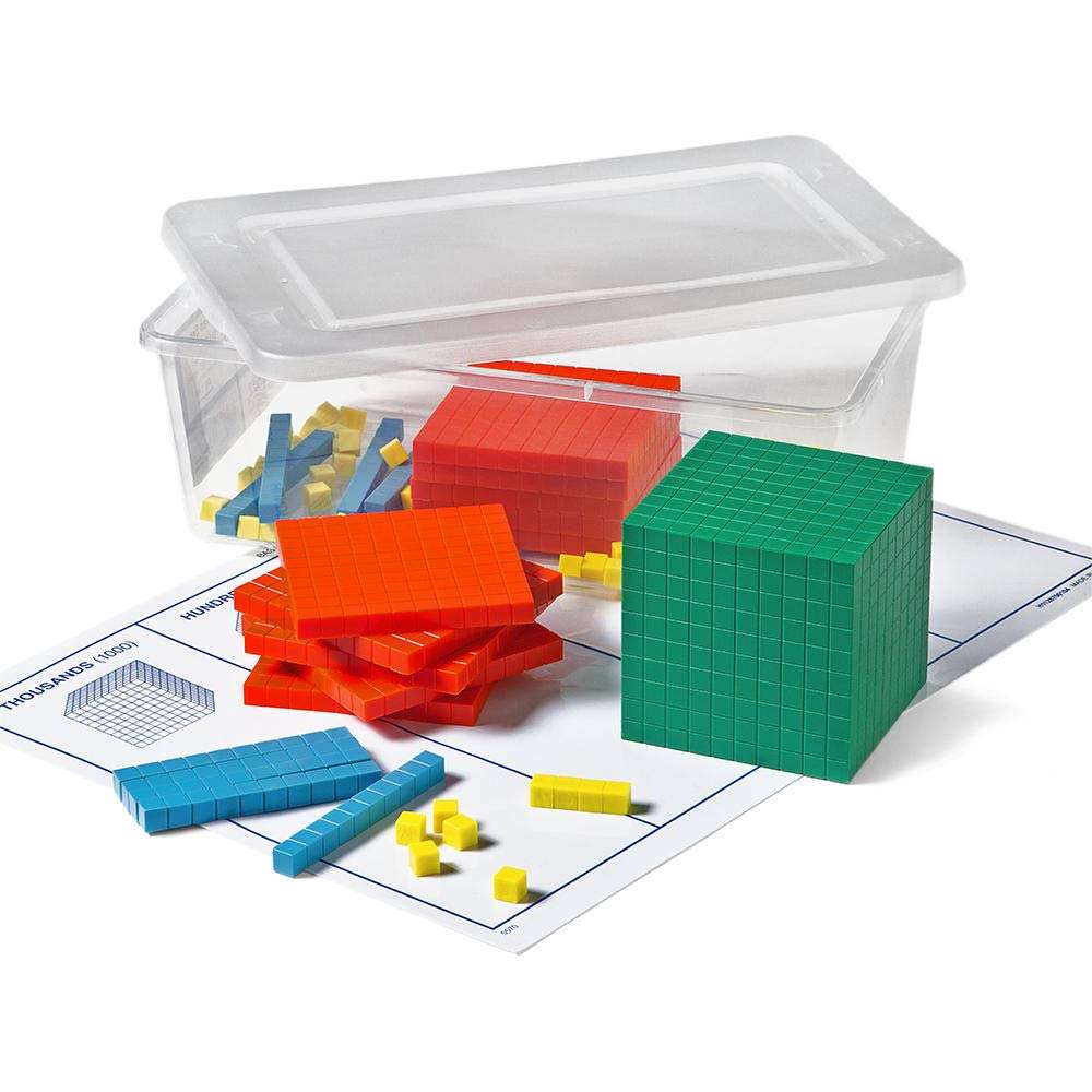 hand2mind Differentiated Plastic Base Ten Blocks Complete Set, Place ...